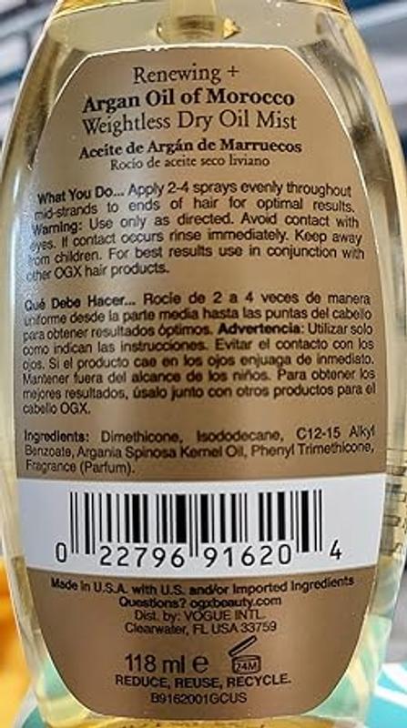 Argan Oil of Morocco Weightless Healing Dry Oil OGX Beauty