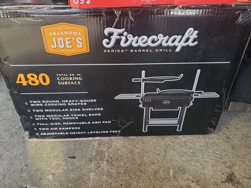 Oklahoma Joe's Firecraft 29-in W Black Barrel Charcoal Grill 23302166 ...