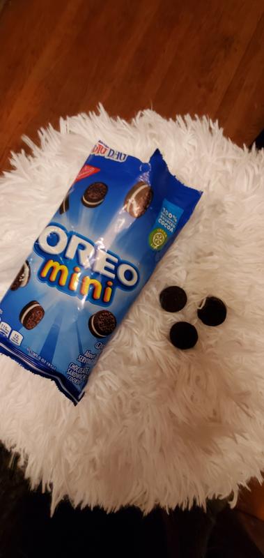 Oreo Minis Cookies, 3oz - Bite-sized with Vanilla Creme Filling, Kosher ...