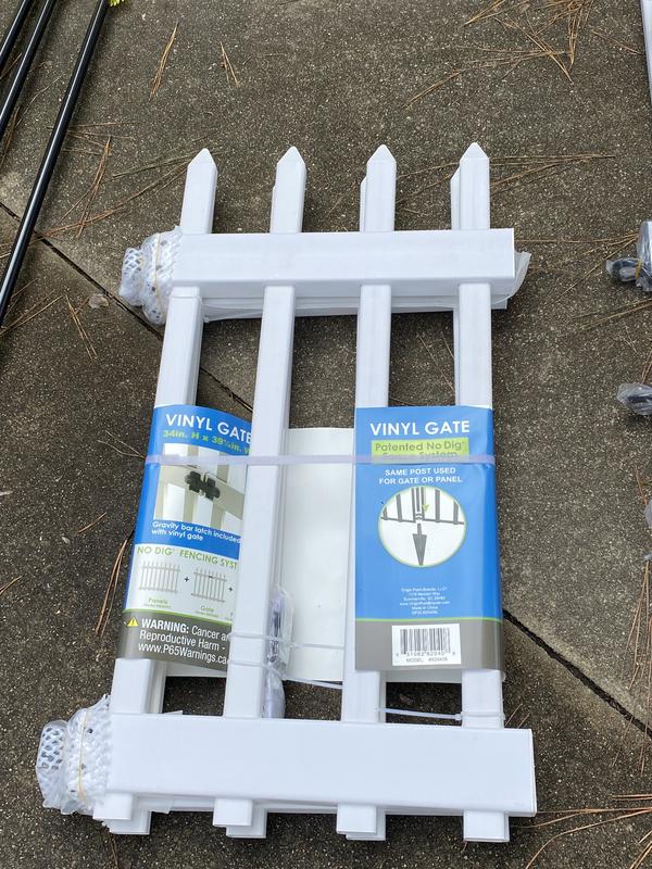 Yardlink 34 in. x 40 in. White No-Dig Vinyl Fence Gate at Tractor Supply Co