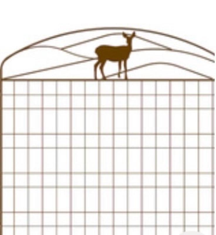 YARDLINK 3-ft H x 3-ft W Bronze Galvanized steel No Dig Decorative Fence panel in the Metal ...