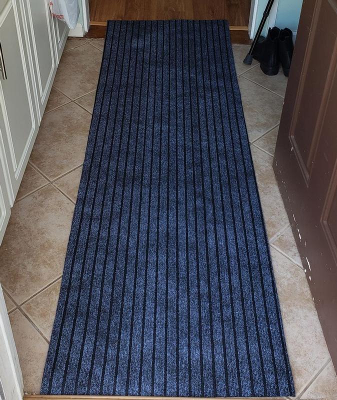 Ottomanson Non-Slip Utility Hallway Runner 2 X 6 (ft) Black Ribbed ...