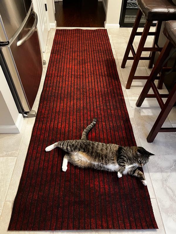 Ottomanson Non-Slip Utility Hallway Runner 3 X 9 (ft) Red Ribbed Indoor ...