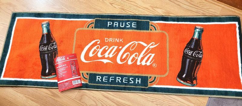 Ottomanson Coca-Cola Kitchen Rug 2 X 5 (ft) Red Indoor Distressed ...