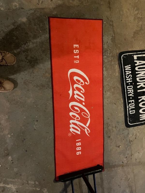Ottomanson Coca-Cola Kitchen Rug 2 X 5 (ft) Red Indoor Machine Washable ...