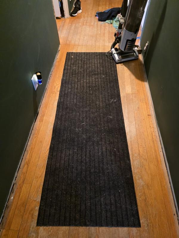 Ottomanson Non-Slip Utility Hallway Runner 2 X 6 (ft) Brown Ribbed ...