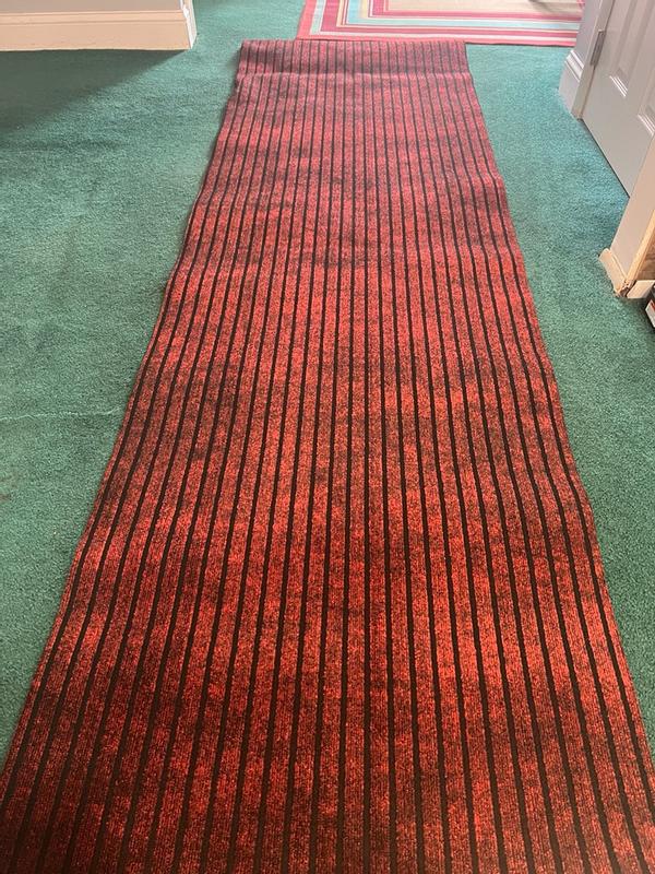 Ottomanson Non-Slip Utility Hallway Runner 3 X 9 (ft) Red Ribbed Indoor ...