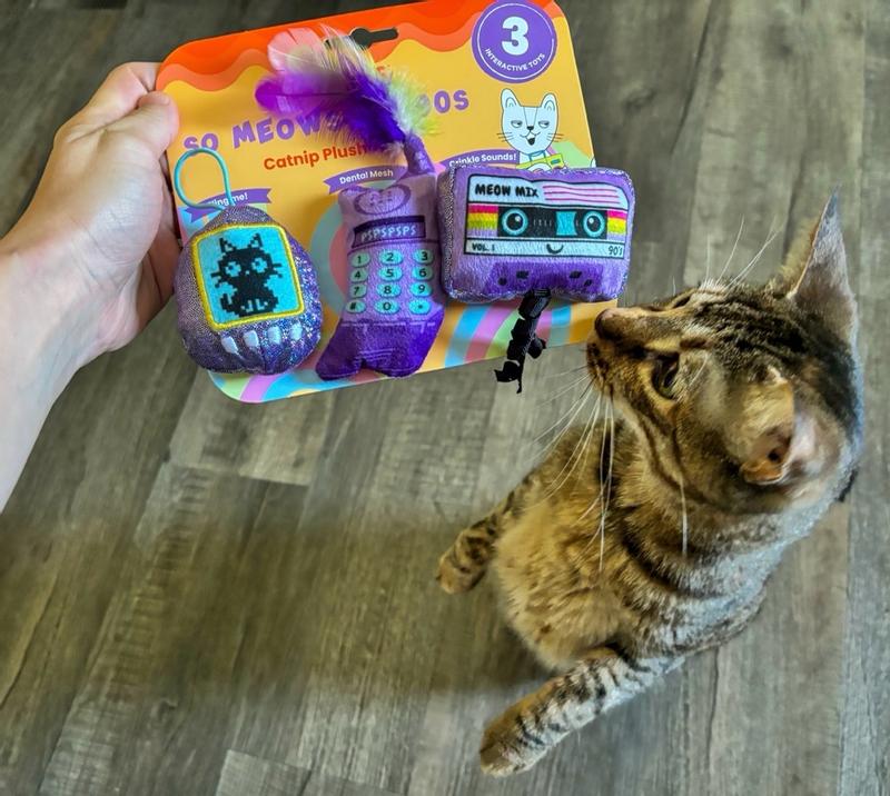 Catstages So Meowsome 90s Plush Catnip Blend Cat Toys, Pack of 3 | Petco