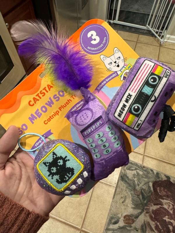 Catstages So Meowsome 90s Plush Catnip Blend Cat Toys, Pack of 3 | Petco