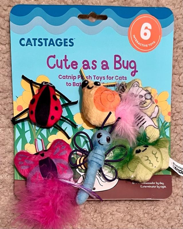 Catstages Cute As A Bug Plush Cat Toys, Pack of 6 | Petco