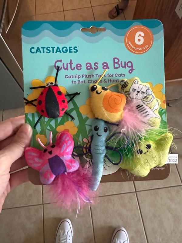 Catstages Cute As A Bug Plush Cat Toys, Pack of 6 | Petco