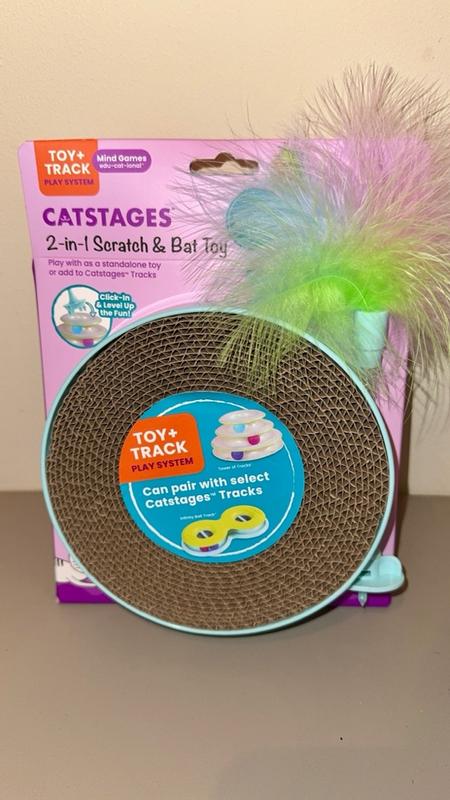 Catstages 2-in-1 Scratch & Bat Toy Cat Toy and Ball Track Topper | Petco