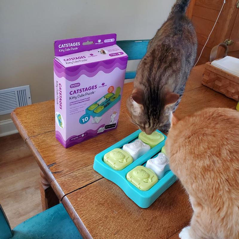 Catstages Interactive Kitty Cube & Treat Puzzle Toy