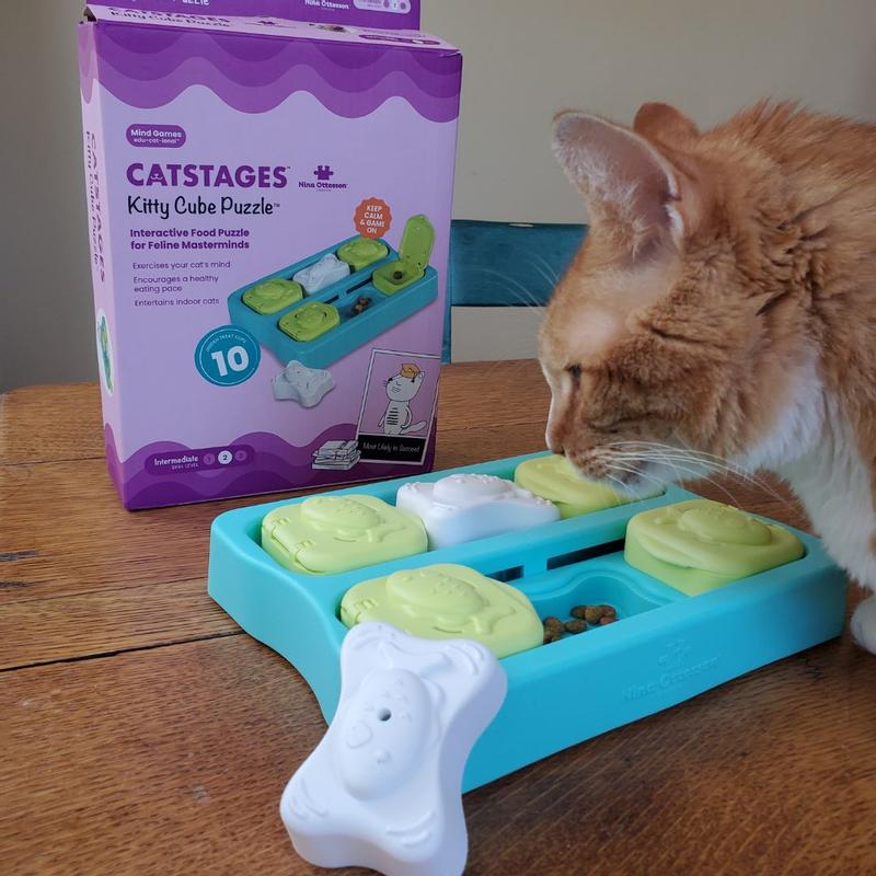 Catstages Interactive Kitty Cube & Treat Puzzle Toy