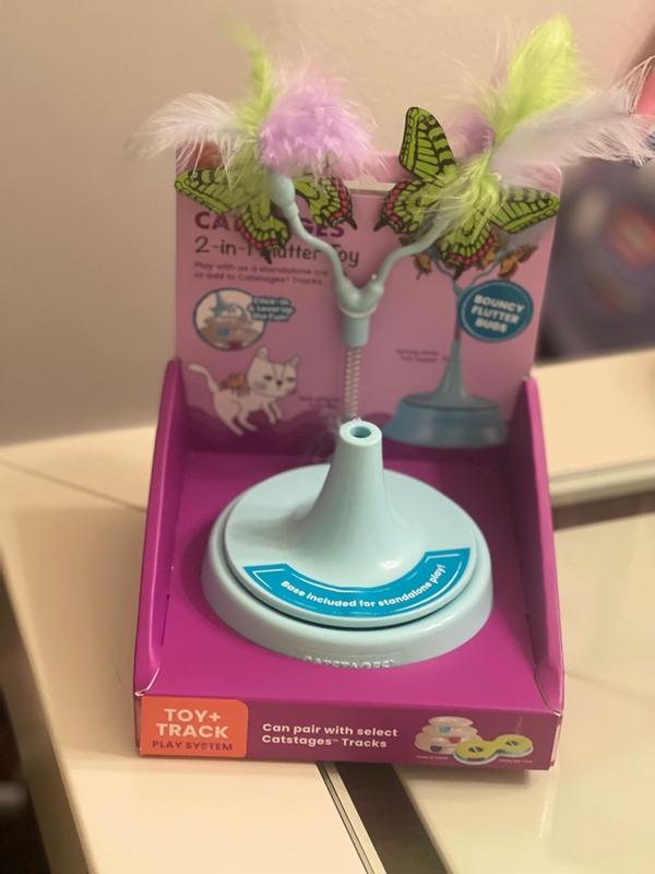 Catstages 2-in-1 Flutter Toy Cat Toy and Ball Track Topper | Petco
