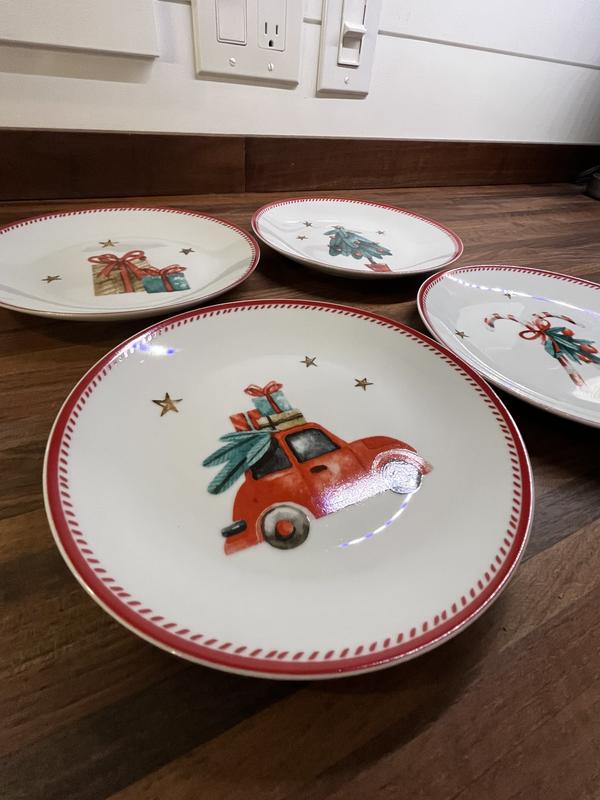 Over and Back Holiday Plates, Set of 4 - Macy's