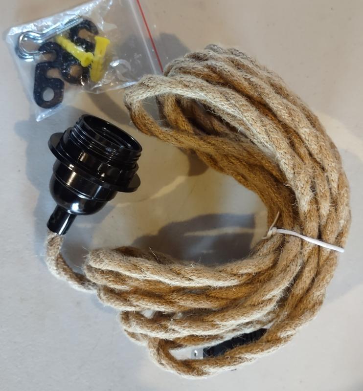 YANSUN Black Farmhouse Linear LED Mini Plug-in Hanging Pendant Light L ...