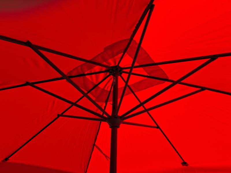 VOUA 9-ft Iron Blue Push-button Tilt Market Patio Umbrella in the Patio ...