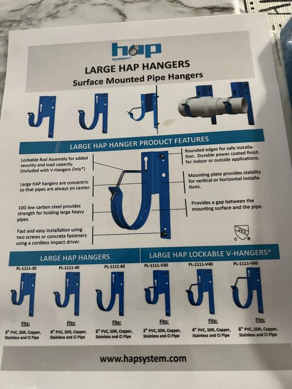 Hap System 5-9/16-in to 6-in dia Steel Hap Hanger in the Pipe Support ...