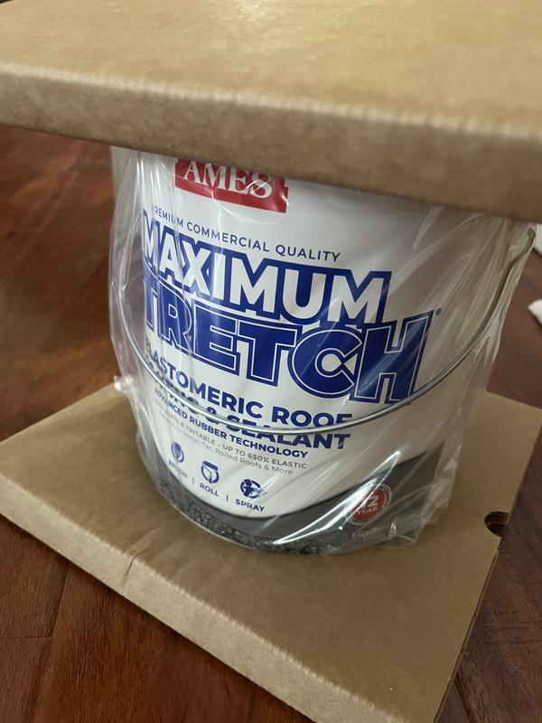 AMES Maximum-Stretch 1-gallon White Elastomeric Reflective Roof Coating ...