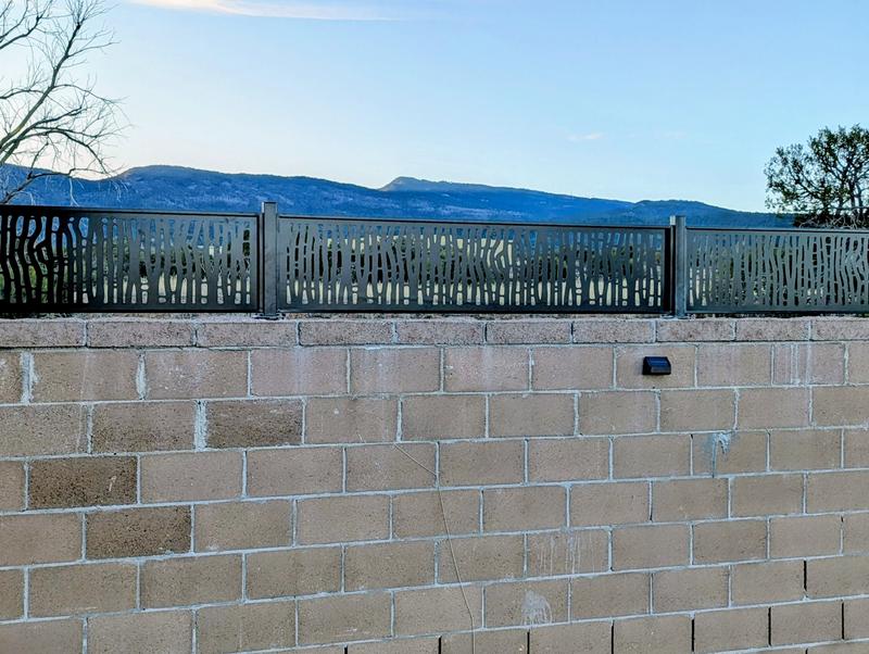 OUTDECO Wall Extension Post Black Powder-Coated Galvanized Steel Wall ...