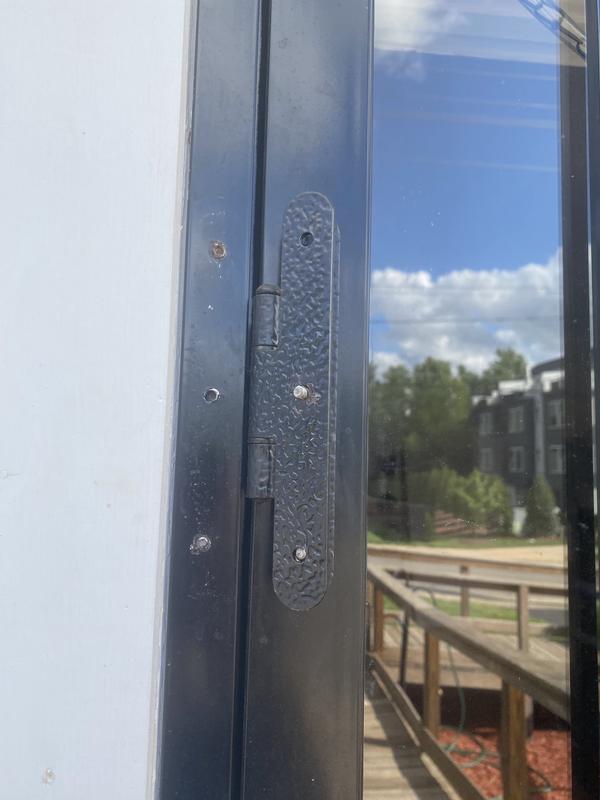 Shop LARSON Courtyard 36-in x 81-in White Steel Recessed Mount Security ...