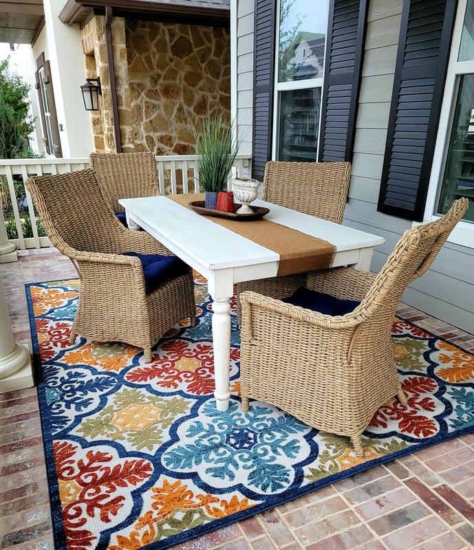 JONATHAN Y Amalfi Coast Cassis Ornate Ogee Trellis High-Low 2 X 10 (ft ...