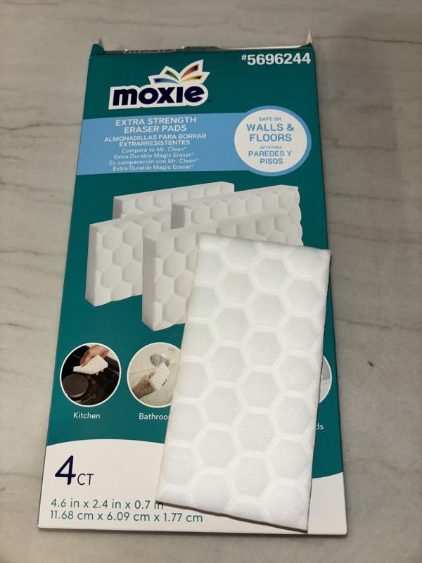 MOXIE Extra Strength Eraser Pads Melamine Cleaning Pad (4-Pack ...