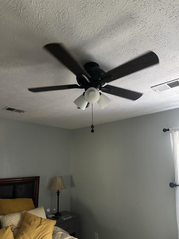 Harbor Breeze Lansing 42-in Matte Black with Matte Black/Chocolate ...