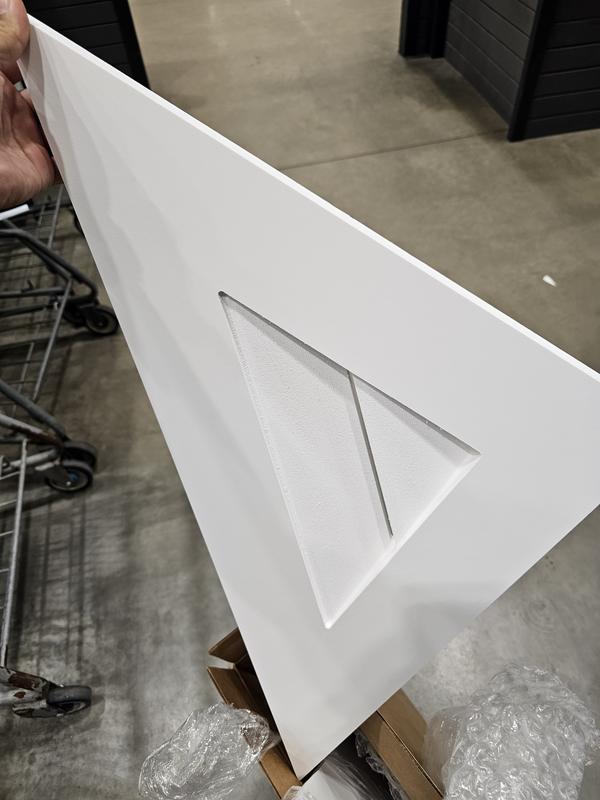 Ekena Millwork 48-Inches x 18-Inches Off-white Triangle PVC Gable ...