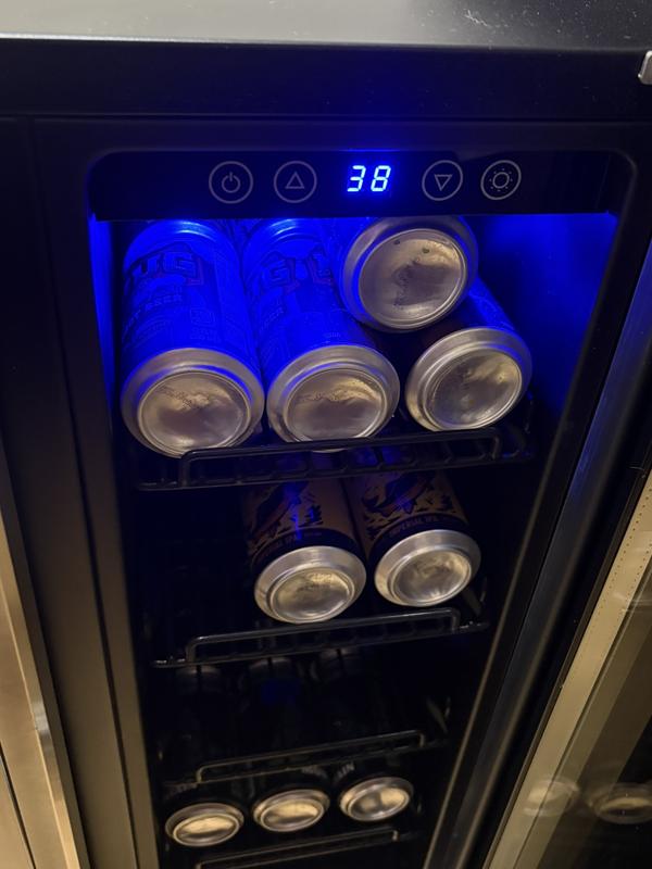 TCL 23.4-in W 20-Bottles Stainless Steel Dual Zone Cooling Built-In ...