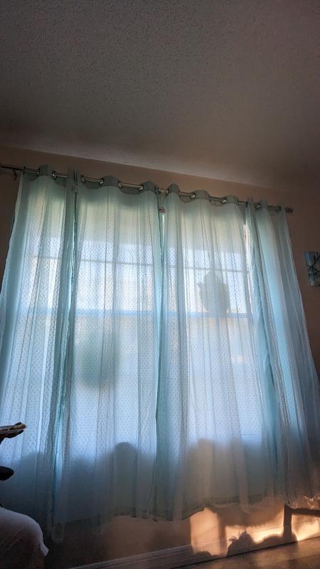 Exclusive Home Prism 66-in to 120-in Matte Bronze Iron Single Curtain ...