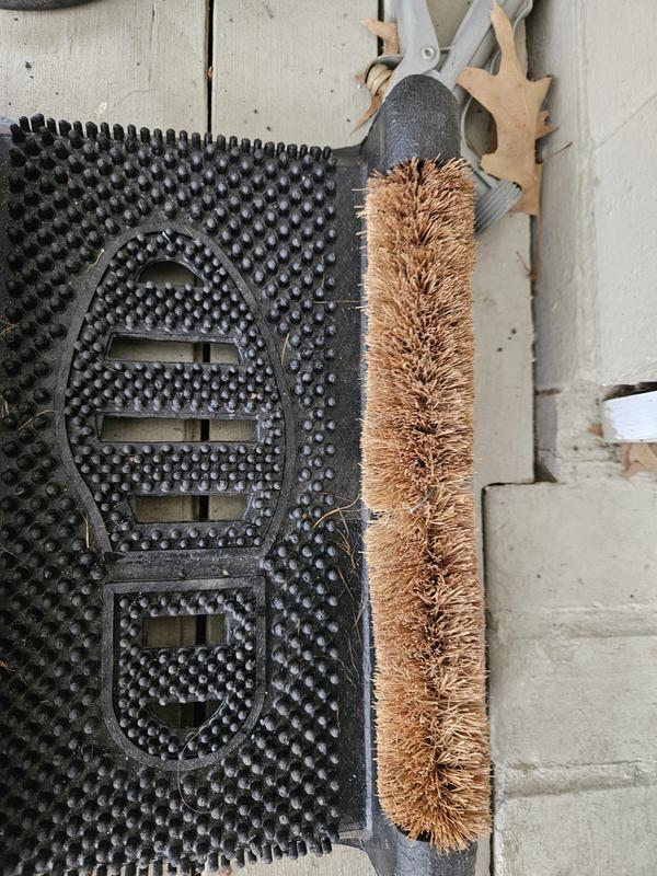 Rubber-Cal 1-ft x 2-ft Brown Coir Rectangular Indoor or Outdoor Home ...