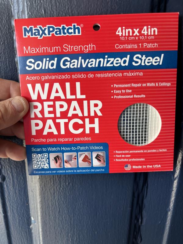 MaxPatch 4-in x 4-in Galvanized Steel Drywall Repair Patch MP4X4M3P at Lowes.com