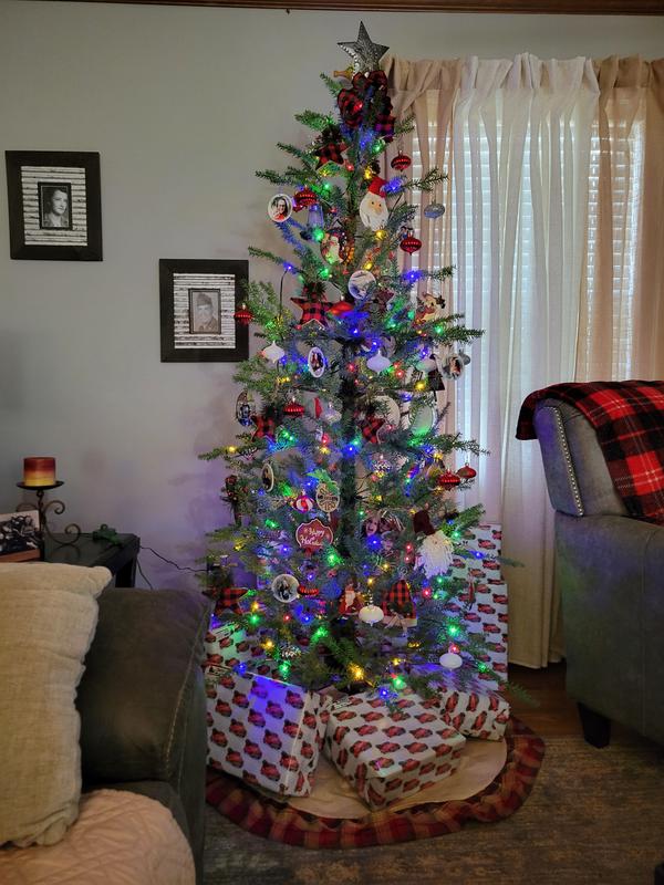 Best Choice Products 7.5ft Pre-Lit Sparse Christmas Tree w/ 300 2-in-1 ...
