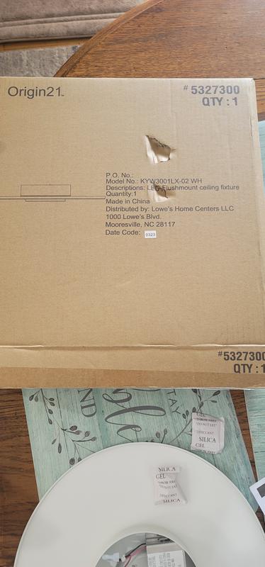 Origin 21 Ledger 1 -Light 12.875-in Matte Black Integrated LED Flush ...