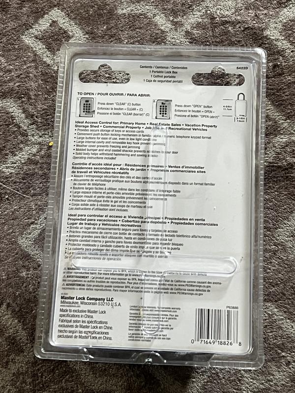 Master Lock Push Button Lock Box 5422DHCLWSFLR/8 at Lowes.com