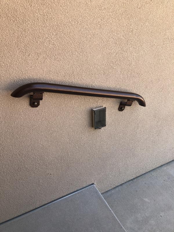 Wolf Handrail 1.9-in x 36-in Copper Vein Painted Aluminum Handrail at ...