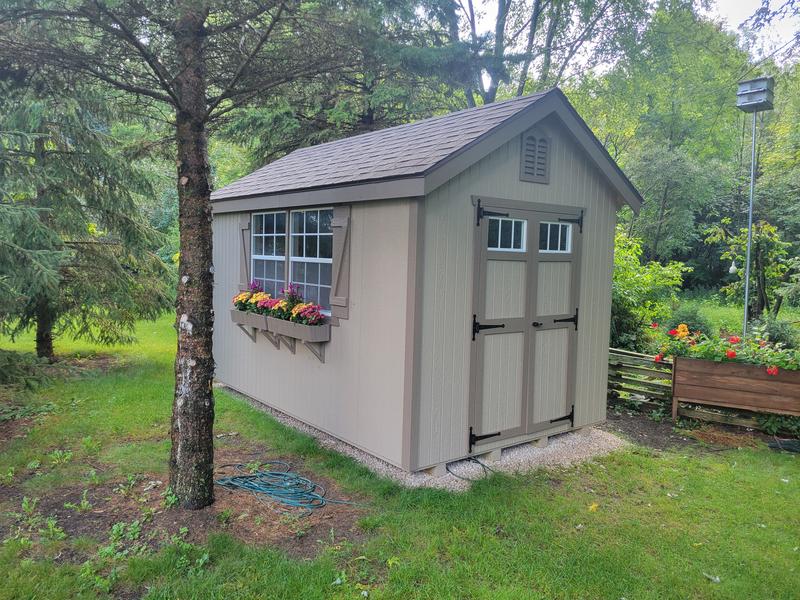 Little Cottage Co Colonial Williamsburg 8-ft x 16-ft Gable Style Wood ...