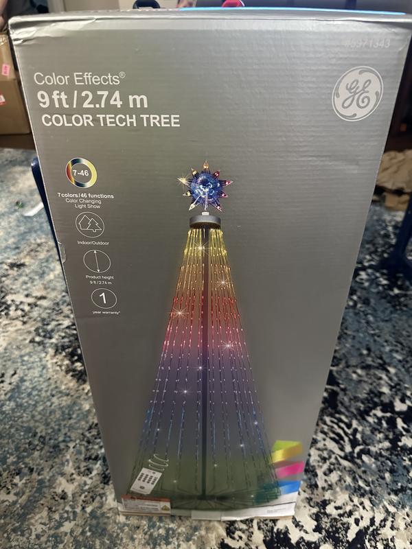 GE 7-ft Color Changing LED Lights String Christmas Tree 82094LO at ...