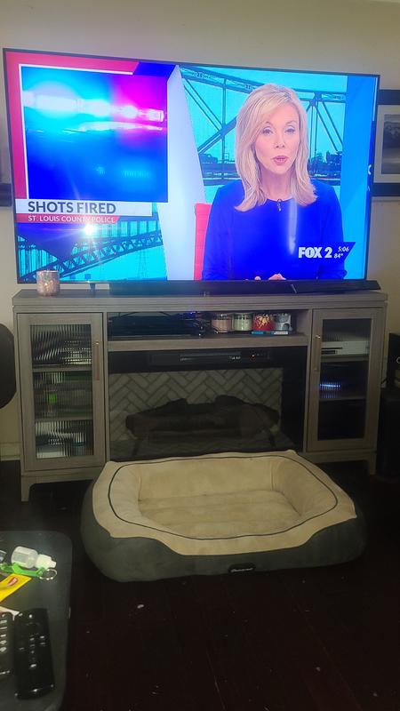 allen + roth 66-Inches W Mushroom Oak Free standing Infrared quartz ...