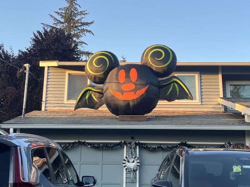 Disney 7-ft LED Stylized Mickey Mouse Bat Head Inflatable 552740 at ...