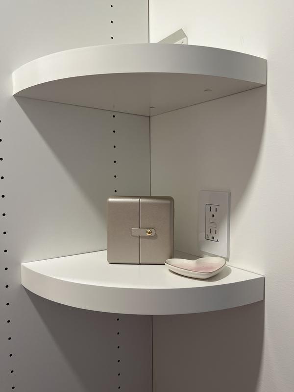 Origin 21 11.71-in L x 11.71-in D x 1.5-in H White Corner Angular ...