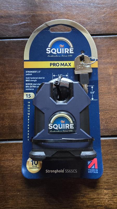 Squire Locks Stronghold Keyed Padlock, 2-9/16-in Wide x 3/4-in Shackle ...