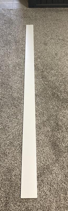 RELIABILT Fairplay 96-in W x 0.75-in H x 0.24-in D White Painted ...