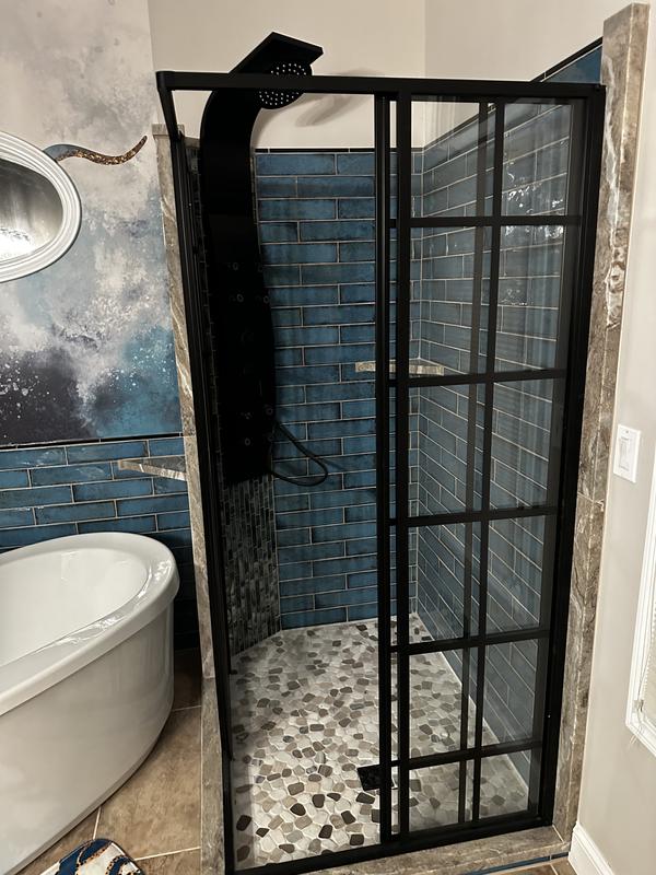 AKDY Matte 7.9-in Dual Head Shower Panel System with 3-way Diverter ...