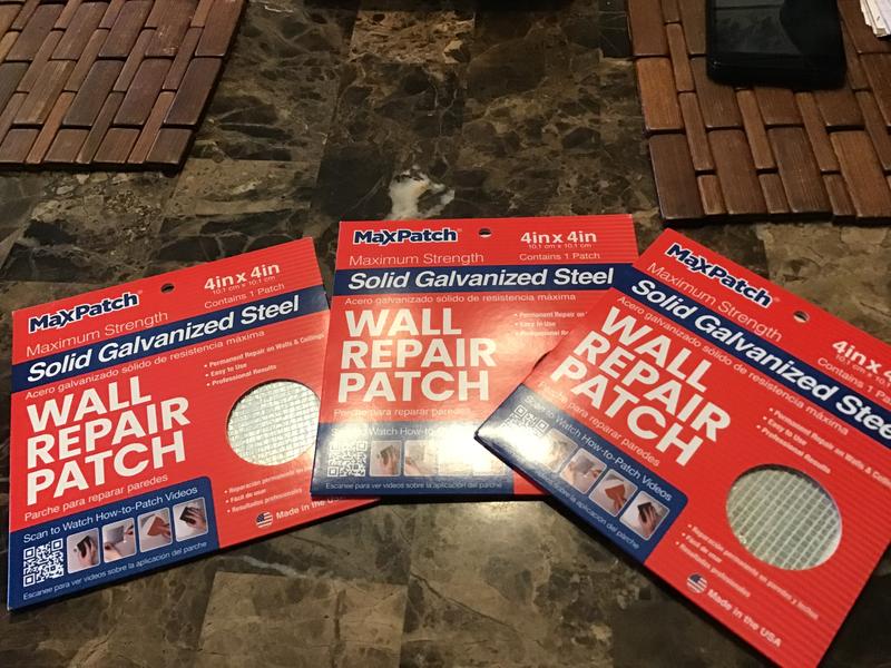 MaxPatch 4-in x 4-in Galvanized Steel Drywall Repair Patch MP4X4M3P at Lowes.com