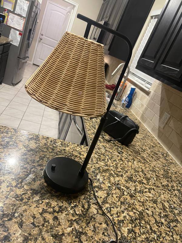 allen + roth 21.75-in Black On/Off Switch Downbridge Table Lamp with ...