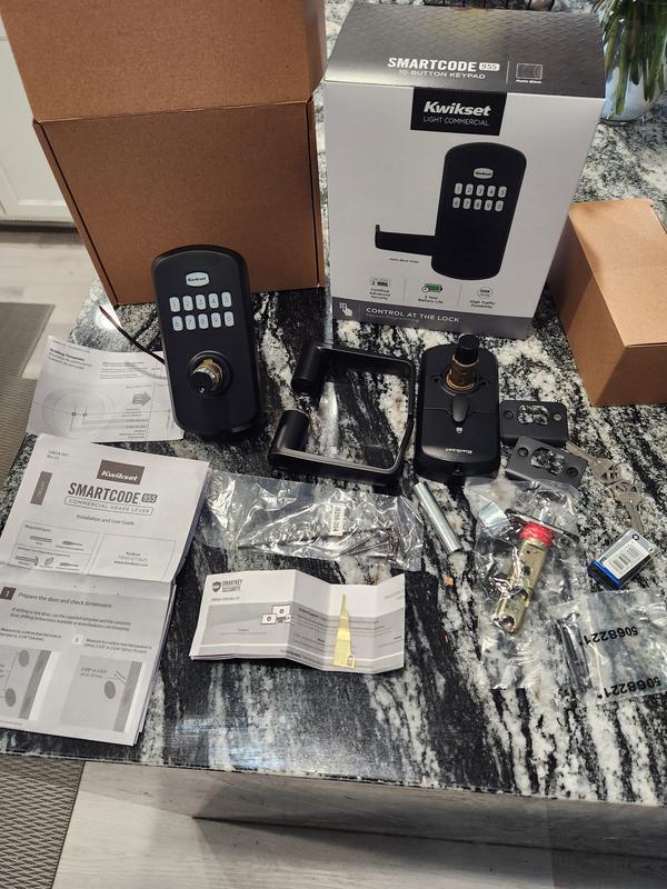 Kwikset Smartcode 955 Light Commercial Keyless Entry Matte Black Keypad ...