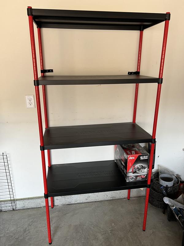 Shop CRAFTSMAN 5 Gallon Latching Bucket & Steel 4-Tier Utility Shelving ...